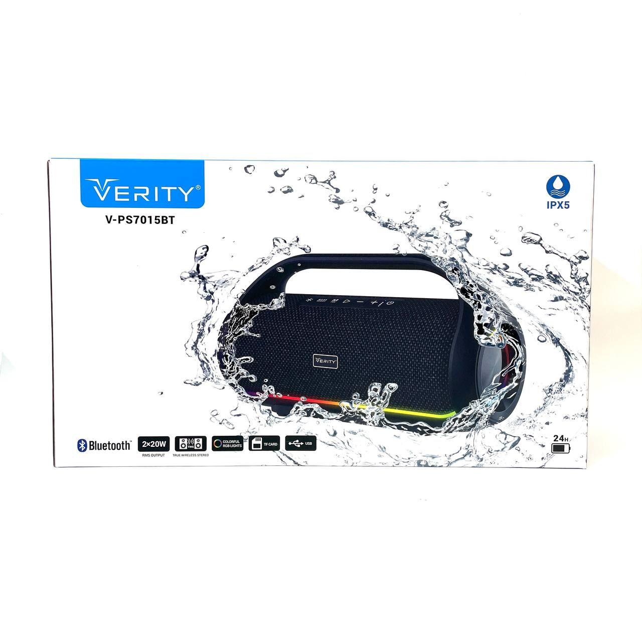 اسپیکر بلوتوثی قابل حمل وریتی مدل VERITY V-PS7015BT – تهران لند